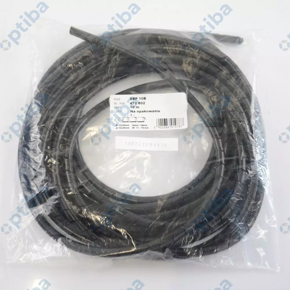 Spirala osłonowa do kabli SBP 10B 12x10mm czarna 470802 - Optiba